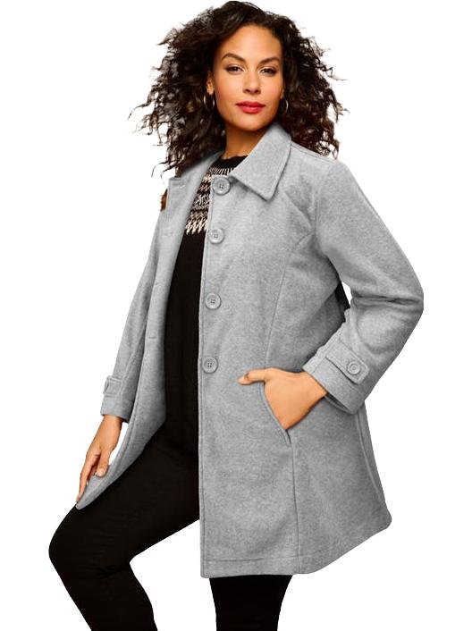 ROAMAN'S Button-Up Fleece Jacket